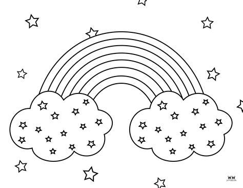 Printable Rainbow Colouring Pages