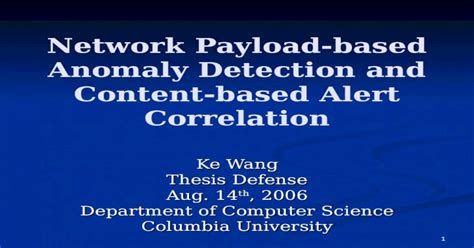 network payload based anomaly detection and content based alert correlation [ppt powerpoint]