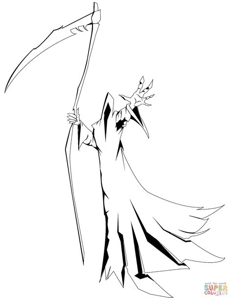 Coloriage Faucheuse Effrayante Coloriages Imprimer Gratuits The Best