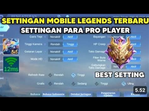 Tutorial Cara Setting Pengaturan Mobile Legends Terbaru Auto Lancar