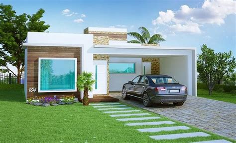 15 fachadas de casas térreas para você se inspirar Dicas para decorar