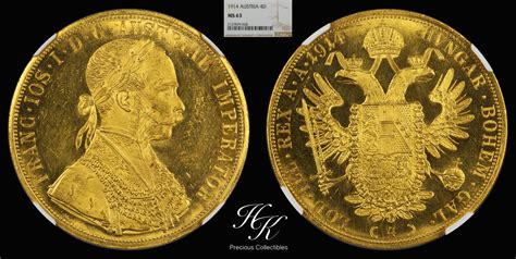 Hk Precious Collectibles Gold Ducats Coin Ngc Ms Franz