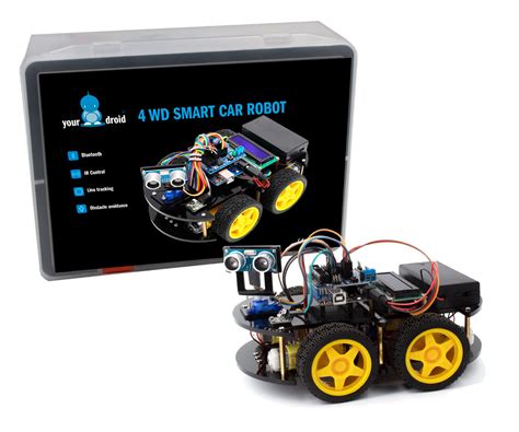 YourDroid Uno R3 4WD Smart Car Roboter Bausatz Roboter Bausatz De