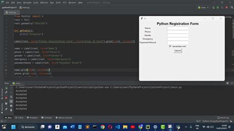 Projet Python Créer un formulaire d inscription en utilisant la