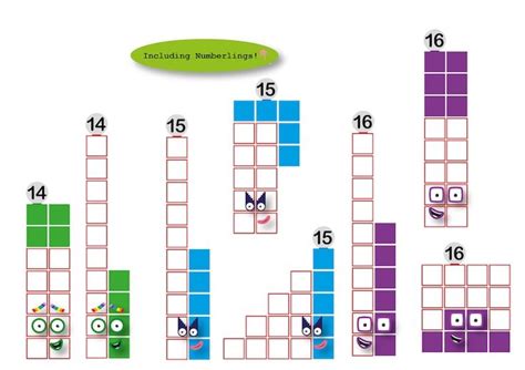 Numberblocks Stickers Including Numberlings Pdf Png Instant