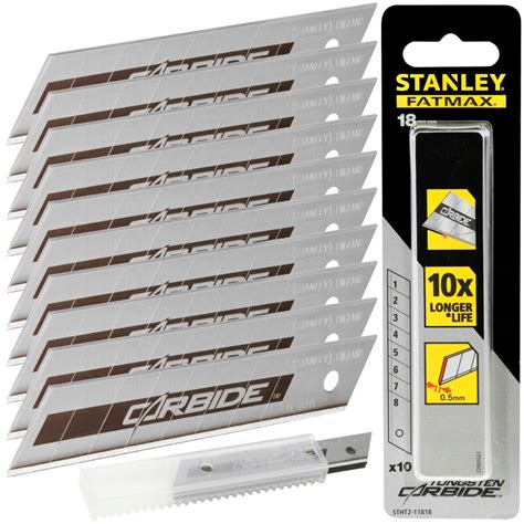 Ostrza łamane do nożyków 18mm 10szt Stanley FatMax stht2 11818 Cena