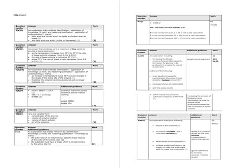 Topic Cb Key Concepts In Biology Revision Workbook Edexcel Gcse