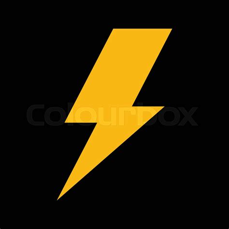 Electric Lightning Bolt Symbol Stock Vector Colourbox