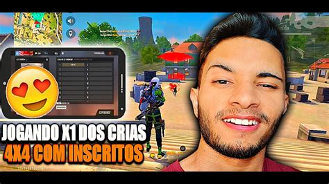 Free Fire Ao Vivo X Dos Crias Sala Personalizada Jogando Inscritos