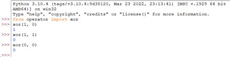 Working Of XOR Operator With Boolean Integer In Python
