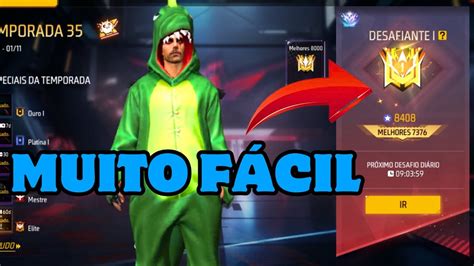 COMO PEGAR DESAFIANTE NA RANQUEADA SOLO NO FREE FIRE YouTube