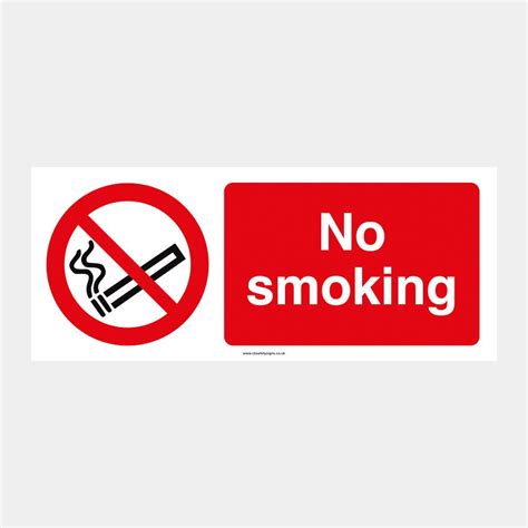 No Smoking Diamond Safety Signs