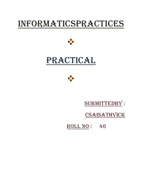 informatics practices practical file