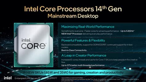 Intel Announces Non K 14th Gen Core Desktop Processors Raptor Lake In