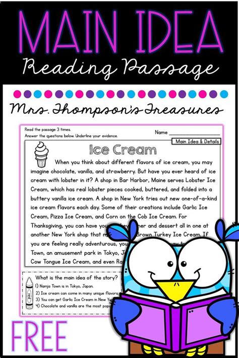 3Rd Grade Main Idea Passages