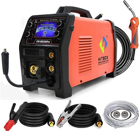 HITBOX 5 In 1 Aluminum Mig Welder 200Amp 240V Smart Control Gas