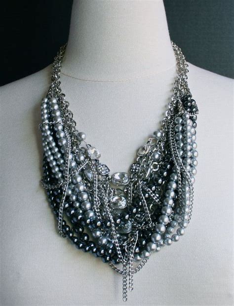 Statement Necklace Chunky Pearl Necklace By Lavenderfields62 115 00