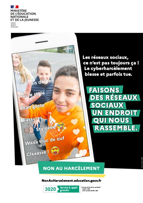 Top 6 affiche contre le harcèlement 2022