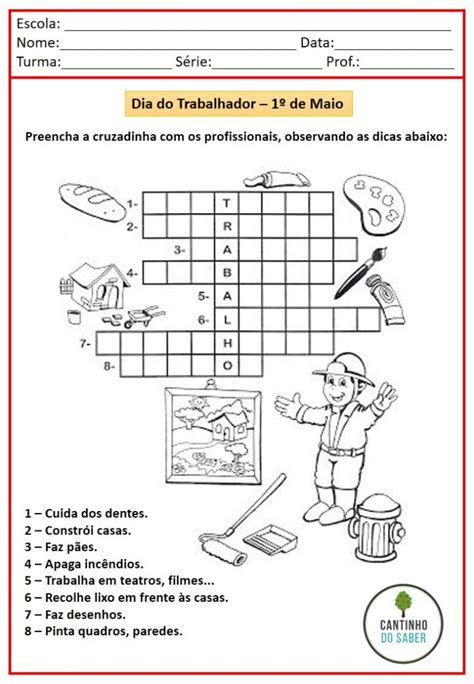 Arquivos Dia do trabalhador Atividades para a Educação Infantil