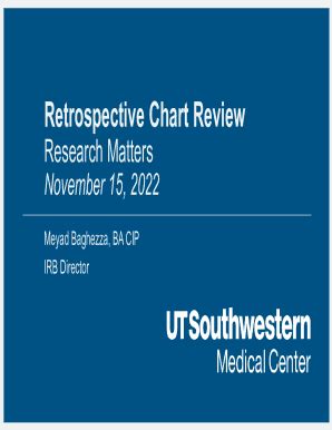 Fillable Online The Retrospective Chart Review Important