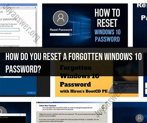 Resetting A Forgotten Windows Password Step By Step Guide