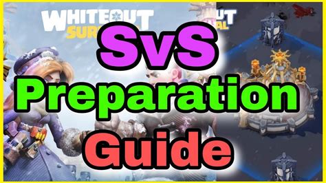 Whiteout Survival SvS Preparation Guide YouTube