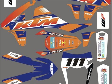 Kit déco KTM SX SXF 2016 2018 6 DAYS Kitdeco moto fr