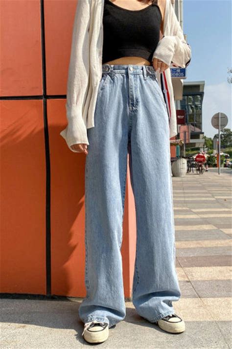 Jeans Holgados Pantalones Y2K Jeans De Mezclilla De Etsy