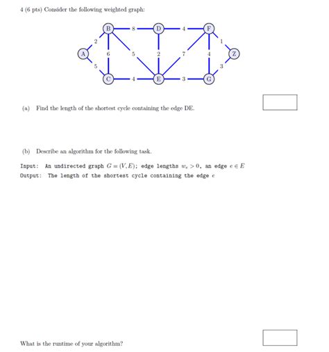 Solved Pts Consider Following Weighted Graph Ripuiza Ksk Find