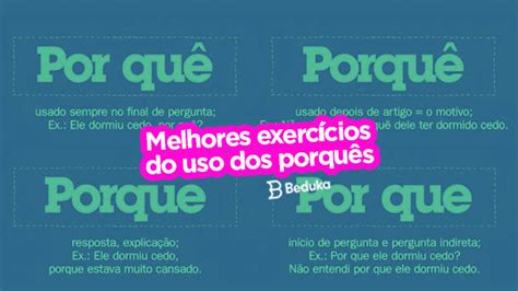 Os 5 Melhores Exercícios do Uso dos Porquês Gabarito Resumo