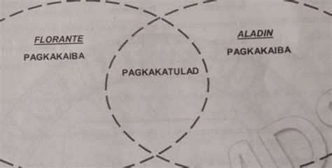 Gamit Ang Venn Diagram Itala Ang Pagkakatulad At Pagkakaiba Ng