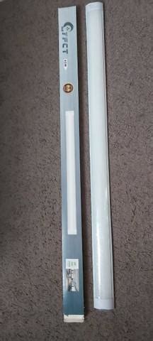 Luminária tubular led slim 120 cm branco frio 40w novo em São Vicente