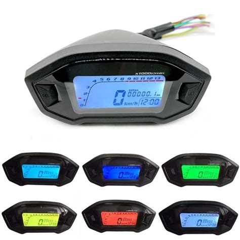 Uniwersalny motocykl LCD cyfrowy 1000rpm prędkościomierz przebieg