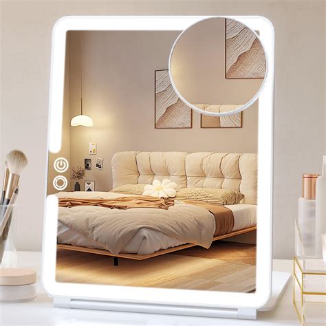 FUNTOUCH Rechargeable Makeup Mirror With Light Portable Lighted Travel