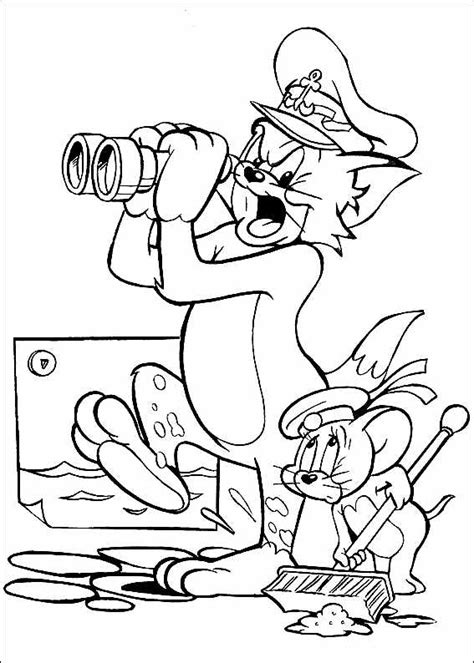 Dibujos para colorear de Tom y Jerry para imprimir Páginas de Tom y