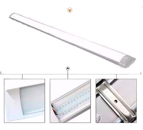 Luminaria Linear Led Sobrepor Cm Slim W K Calha Frete Gr Tis