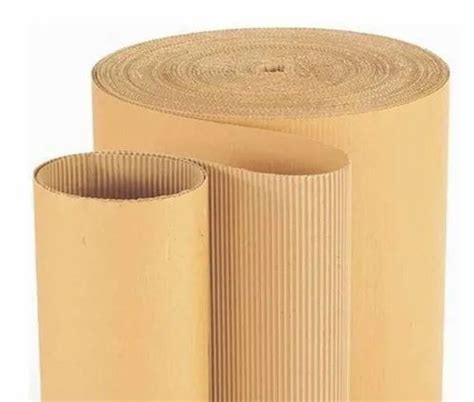 Plain Brown 2 Ply Corrugated Paper Roll For Packaging Industry GSM