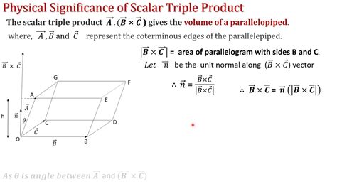 Scalar Triple Product And Its Physical Significance Youtube