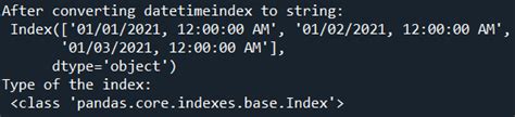 Convert Pandas Datetimeindex To String Spark By Examples