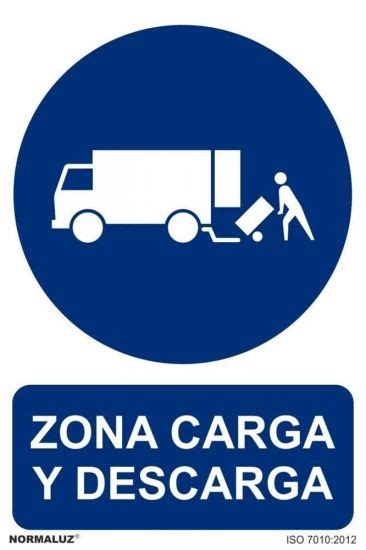 Se Al De Aviso Zona De Carga Y Descarga Azul Se Al Ctica