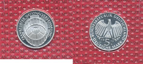 5 DM Gedenkmünze Silber Bundesrepublik Deutschland 5 DM 1973 G