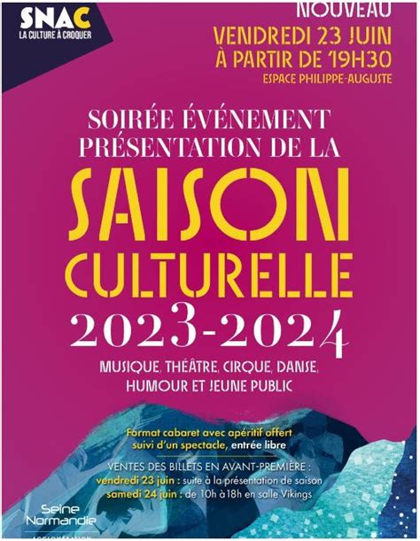 SNAC SAISON CULTURELLE 2023 2024 RADIO BPM