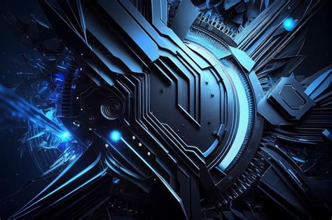 Tecnologia hitech design e conceito de página de destino sci fi