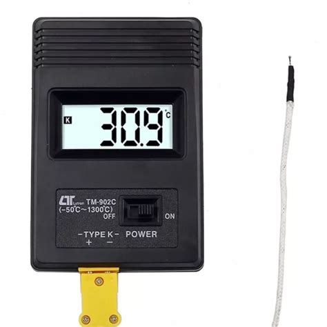 THERMOMÈTRE LCD NUMÉRIQUE TM 902C Noir Type K Détecteur de température