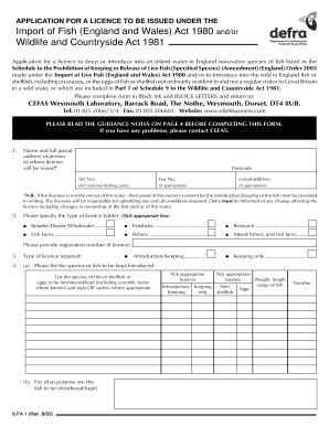 Fillable Online Defra Gov ILFA1 Form Defra Defra Gov Fax Email