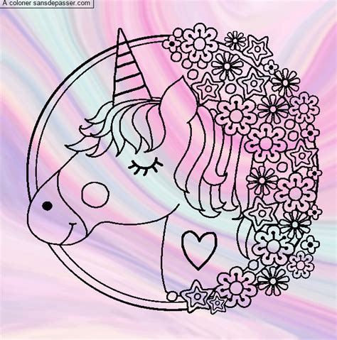Coloriage Mandala Licorne Sans D Passer