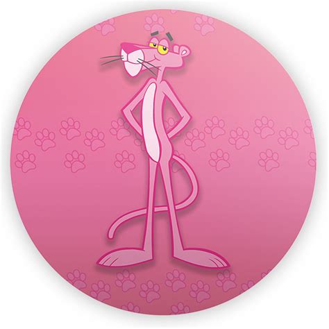 Painel Redondo A Pantera Cor De Rosa Sublimado 3D Sublistamps