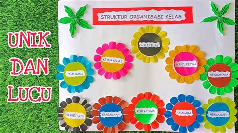 Membuat Hiasan Struktur Organisasi Kelas Kreatif Unik Dan Lucu Dari
