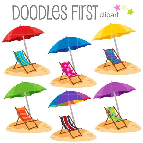 Beach Chairs With Umbrella Clipart Svg Cut File Stickhealthcare Co Uk