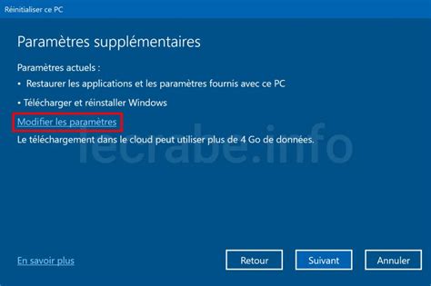 Réparer Windows 10 sans perdre ses données Le Crabe Info